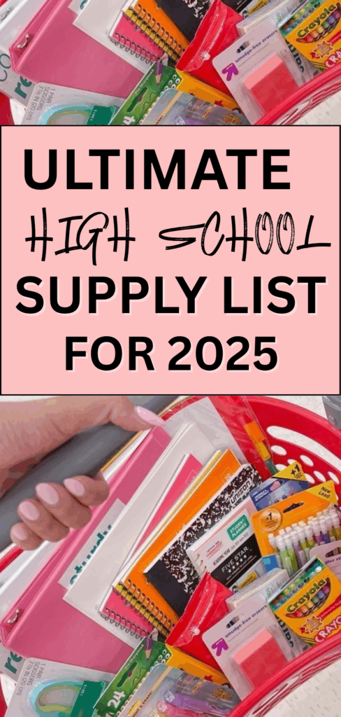 Ultimate High School Supply List 2025 (And Free Printable)