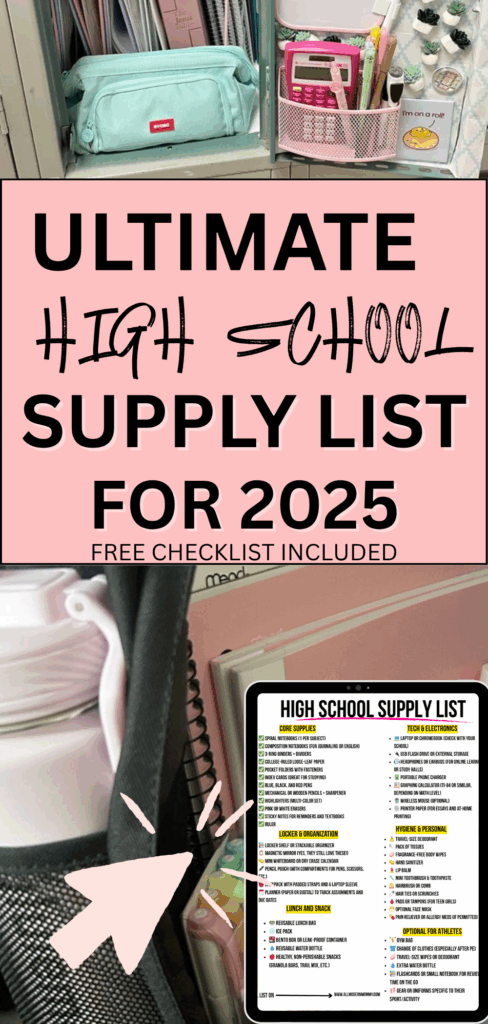 Ultimate High School Supply List 2025 (And Free Printable)