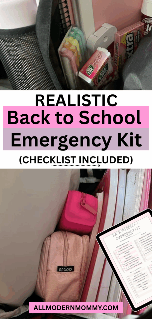 Back to School Emergency Kit Checklist for Kids (Printable Included)
