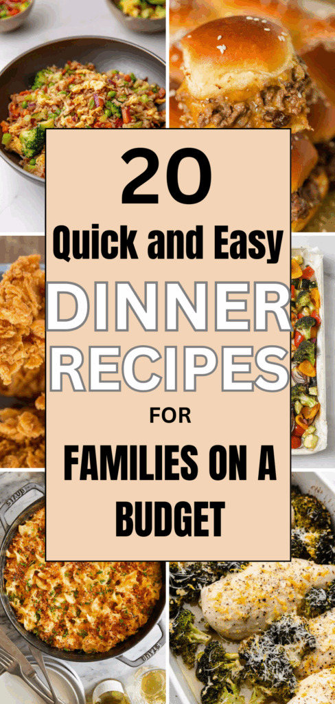 20 Quick and Easy Dinner Recipes for Families on a Budget