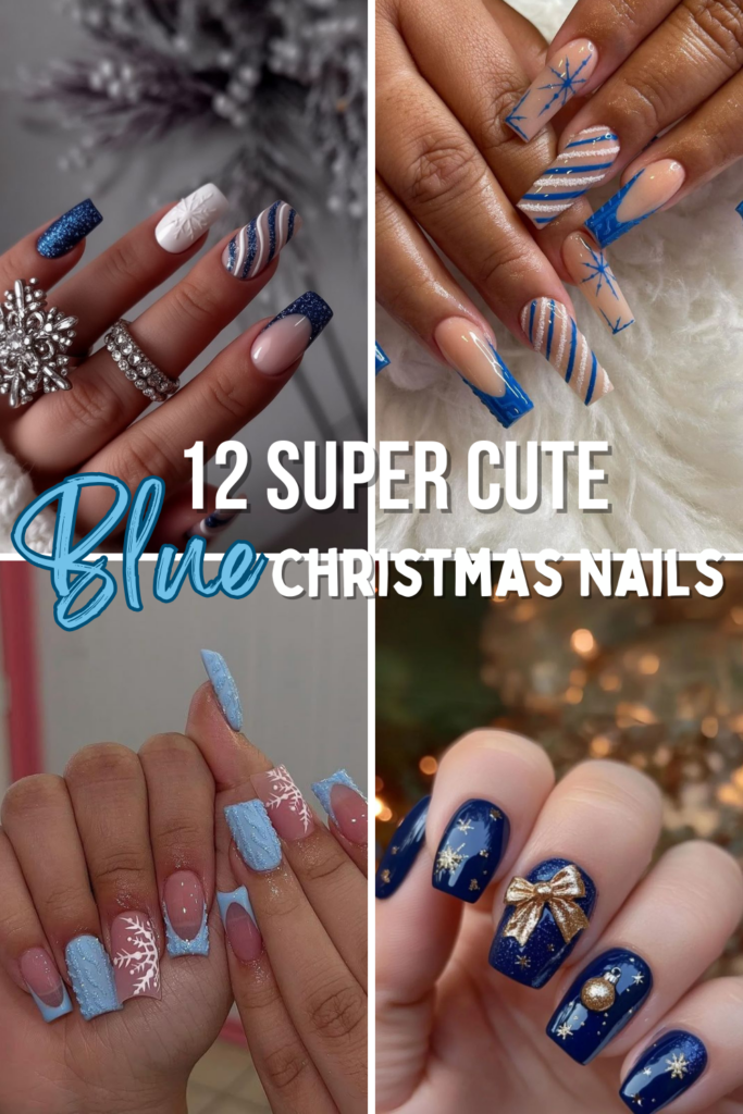 12 Blue Christmas Nails to Try This Holiday Season