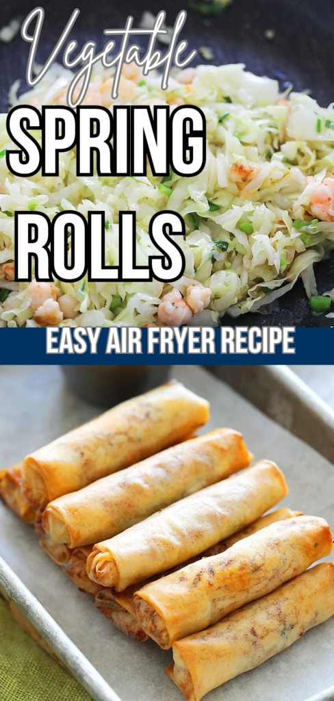 Easy Vegetable Spring Roll Recipe (Air Fryer & Crispy!)